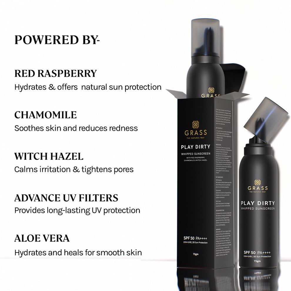 Shop Play Dirty Whipped Sunscreen SPF 50+ | UV sunscreen | GRASS